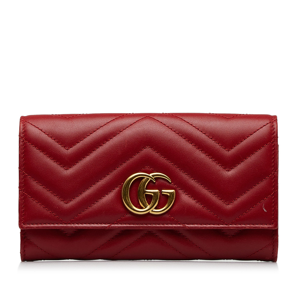 Gucci Gg Marmont Matelasse Long Wallet Long Wallets - Gem